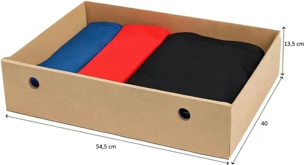 KARTON PAK Úložné boxy na oblečení, organizéry do skříně EKO KARTON 55x40x13cm - zásuvka