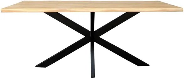 Indický nábytek - Jídelní stůl s kovovými nohami 160x90 cm z masivu mango Mango natural