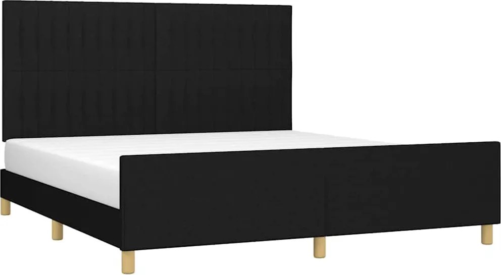 Rám postele bez matrace černý 160 x 200 cm textil 3125229