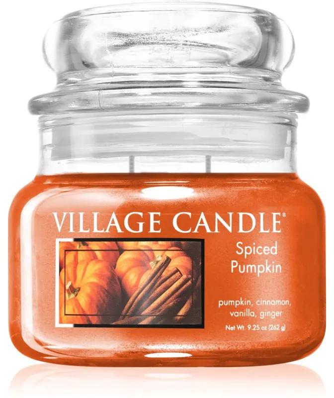 Village Candle Spiced Pumpkin vonná svíčka (Glass Lid) 262 g