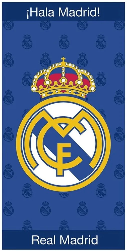 Bavlněná fotbalová osuška FC Real Madrid - motiv Crest Navy - 100% bavlna - 70x140 cm