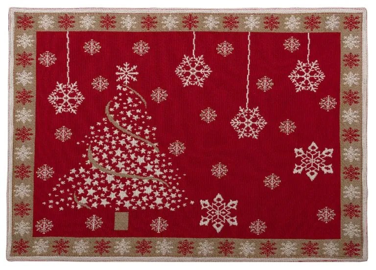 SCANquilt prostírání MOTIV strom červenobéžová prostírání cca 30 x 45 cm