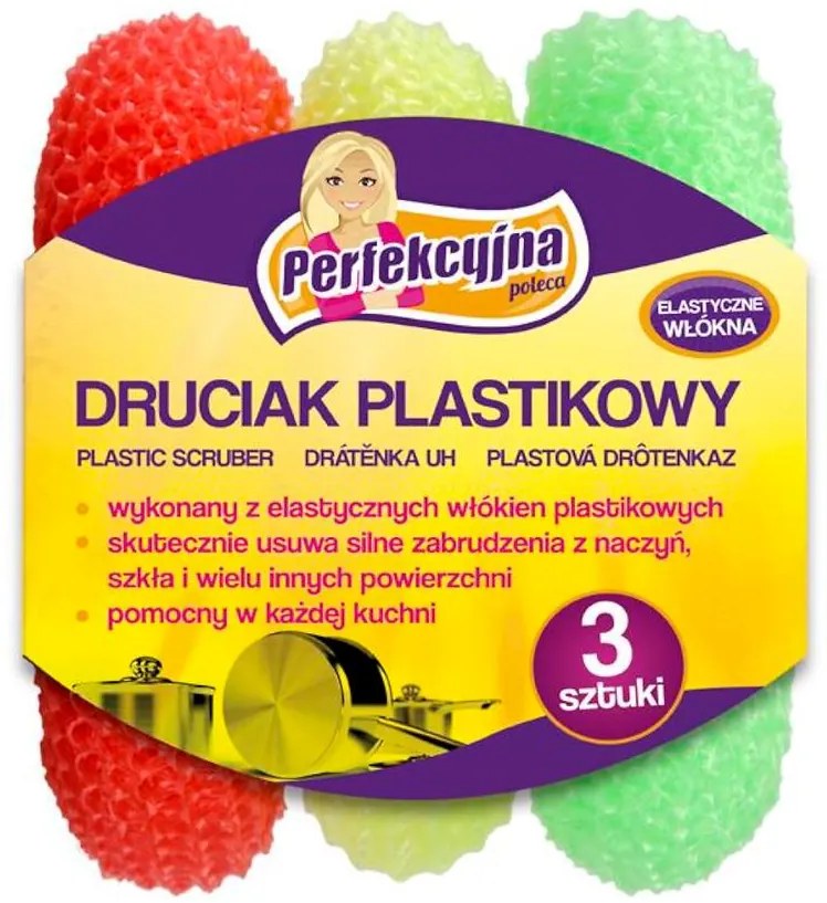 Drátěnka plastová 3 ks 4D0175