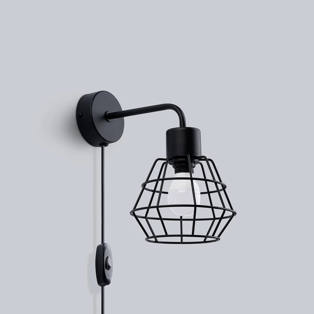 Sollux Lighting Nástěnné svítidlo SUBA černé