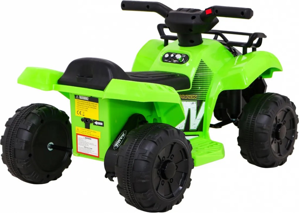 Ramiz Dětská čtyřkolka na baterie Storm zelená + motor 25W + MP3 USB + LED
