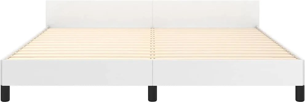 Rám postele s čelem bílý 160x200 cm umělá kůže 3125580
