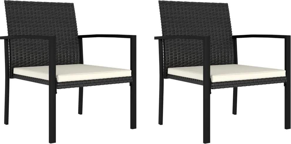 vidaXL Zahradní jídelní židle 2 ks polyratan [315110] Barva: Černá
