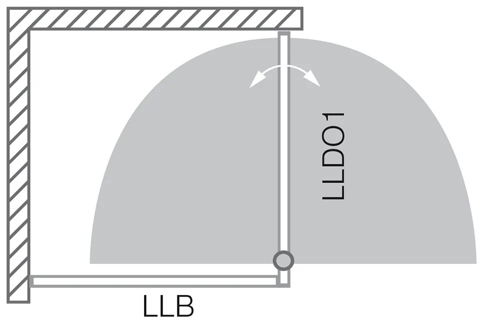 Roth LEGA LINE LLDO1+LLB Sprchový kout obdélníkový 70x80 cm Profil: Lesk, Sklo: Hladké čiré