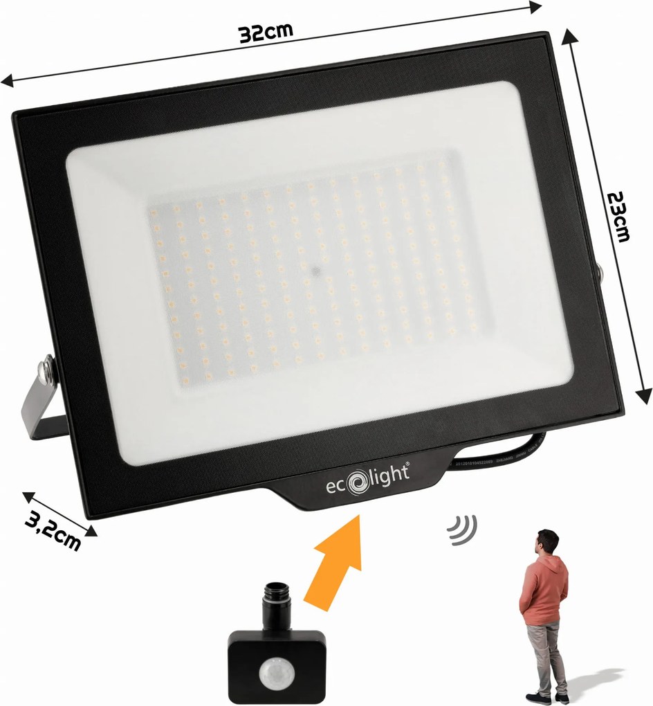 ECOLIGHT LED reflektor 150W 2v1 - studená bílá