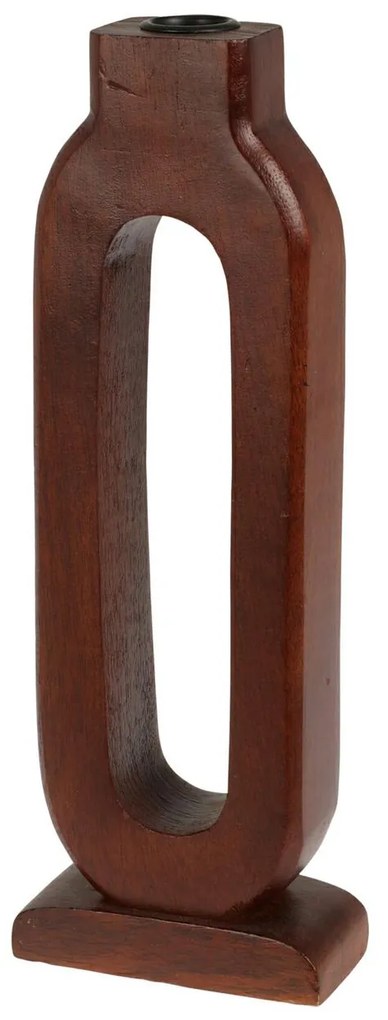 Dřevěný svícen Mango, 11,5x30 cm, hnědá