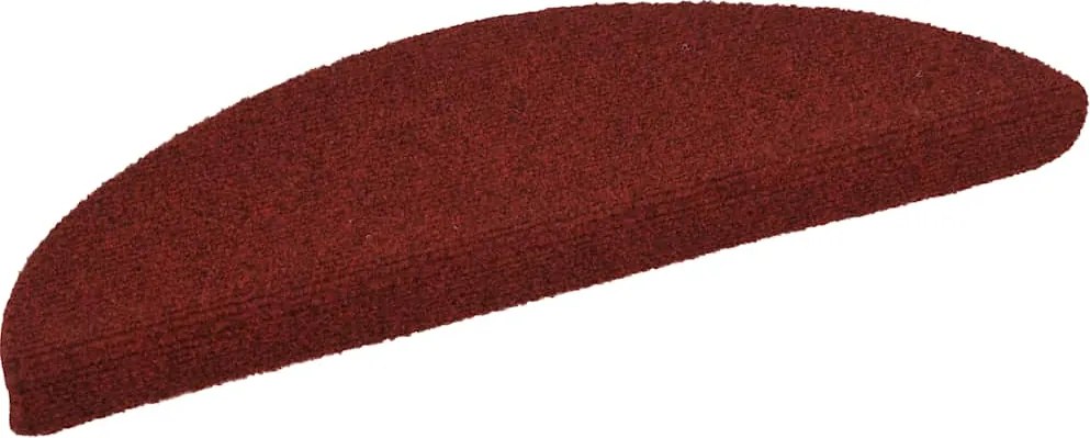 Schodové rohože samolepicí 30 ks 56 x 17 x 3 cm vínově červené půlkulaté 3365683