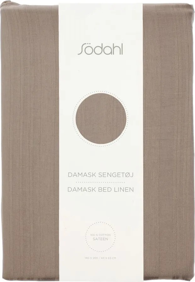 Damaškové povlečení taupe na jednolůžko/prodloužené 140x220 cm Noble – Södahl