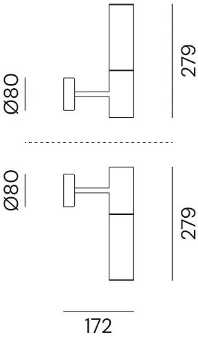 Il Fanale Etoile, nástěnné svítidlo z mosazi a skla, 1x25W G9, výška 28cm