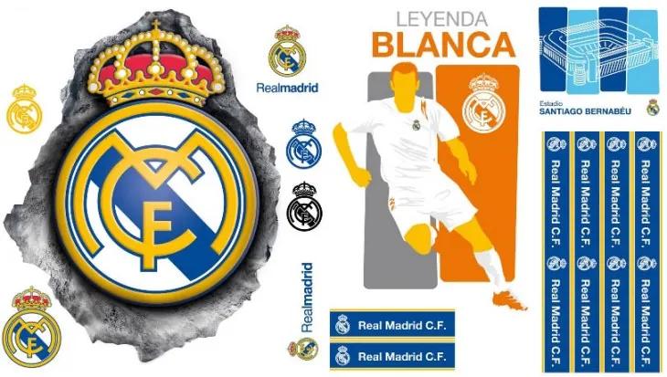 IMAGICOM Samolepka na zeď Logo 3D FC Real Madrid 60x60 cm
