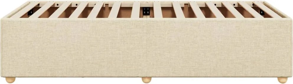 Rám postele bez matrací krémově 90x190 cm textil 3284699