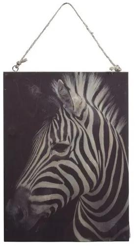Koopman Obraz na dřevě Zebra, 28,5 x 20,5 cm