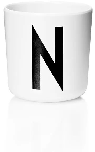 DESIGN LETTERS Dětský hrnek Ecozen Letters 200 ml F, bílá barva, plast