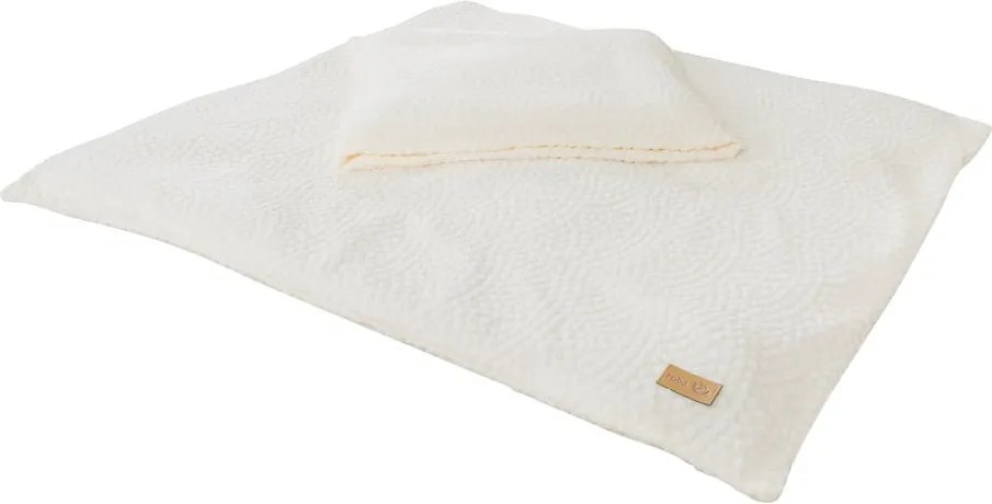 Krémové dětské povlečení do postýlky 80x80 cm Seashells – Roba