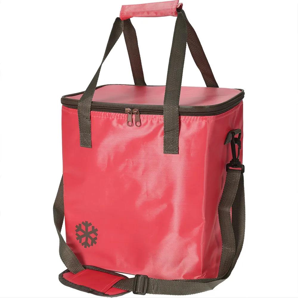 Tepelný, skládací koš, nákupní taška, pro piknik, 24 l, barva červená