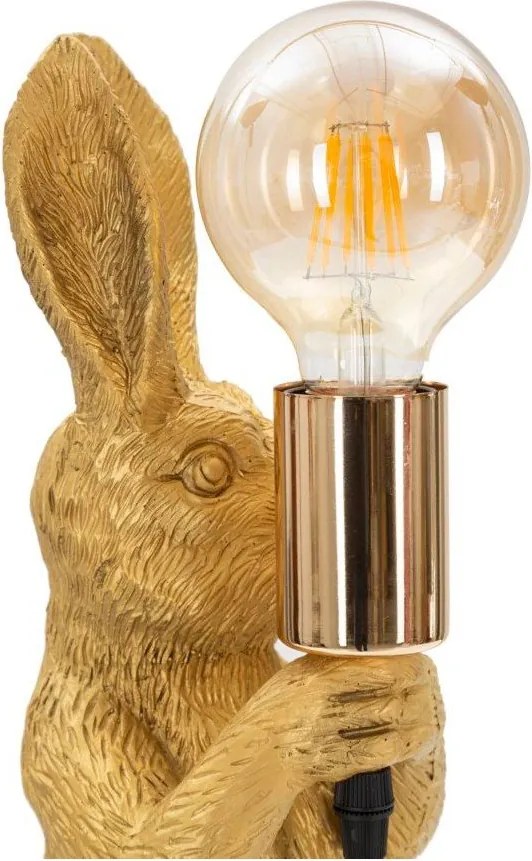 Stolní lampa ve zlaté barvě (výška 35,5 cm) Rubbit – Mauro Ferretti