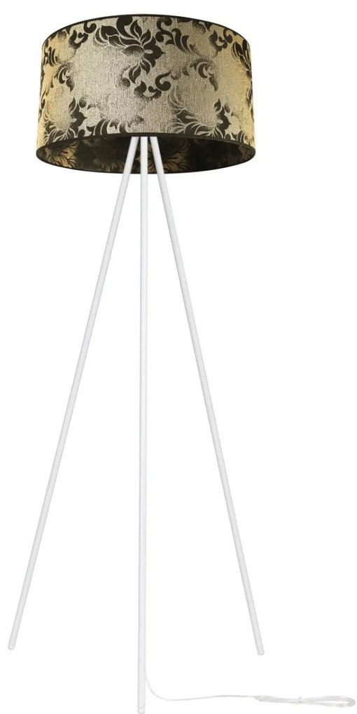 Podlahová lampa WERONA, 1x textilní stínítko se vzorem (výběr ze 6 barev), (výběr ze 2 barev konstrukce), M