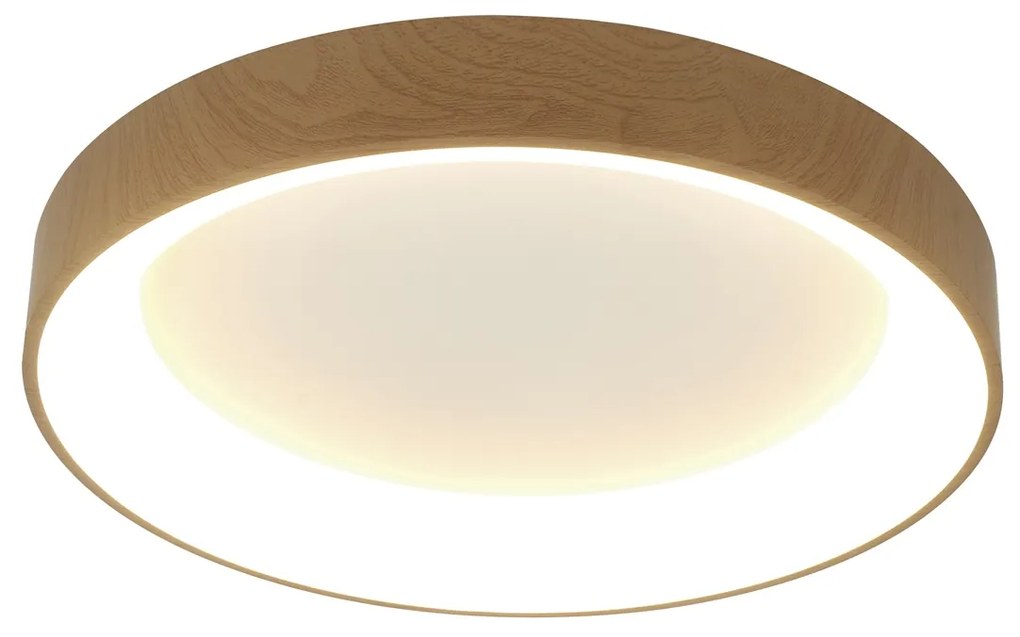 Mantra Niseko II, stropní kruhové svítidlo LED 30W, 2700-5000K, dálk. ovládání, dřevěná, průměr 38cm