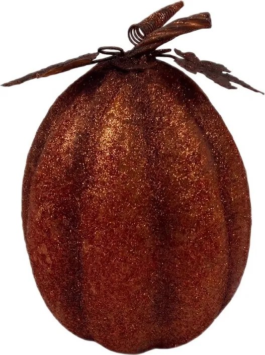 Měděná antik kovová dekorace dýně Pumpkin Rust - Ø 19*22 cm