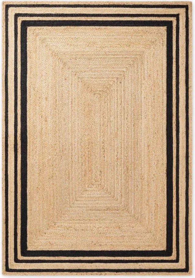 Černý/v přírodní barvě oboustranný/ručně tkaný jutový koberec 200x300 cm Looma – Hanse Home