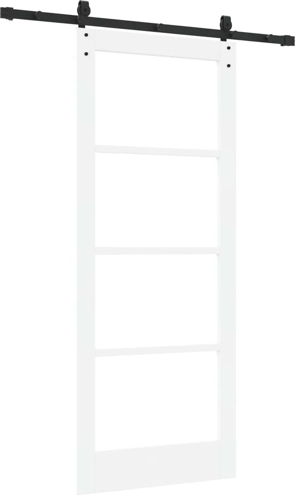 Posuvné dveře ORKDAL 83 x 202 cm Masivní borové dřevo a sklo 3332446