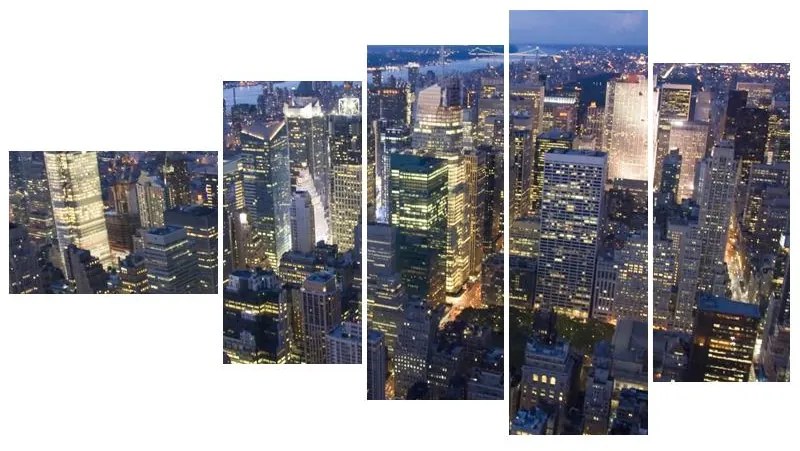 Obraz New Yorku při setmění  (110x60 cm), 40 dalších rozměrů