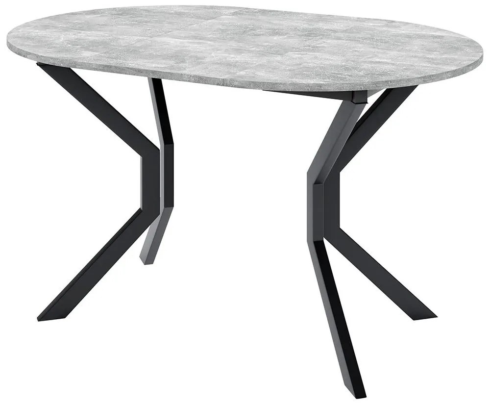 Jídelní stůl DIONE M | Ø 90 cm | rozkládací | černé kovové nohy | VÝBĚR DEKORU DESKY