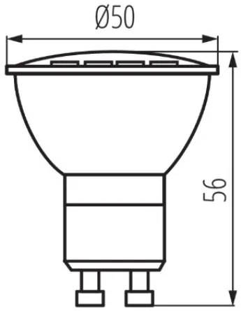LED žárovka GU10 Kanlux 4,9W (40W) teplá bílá (3000K), reflektor 100° 34968