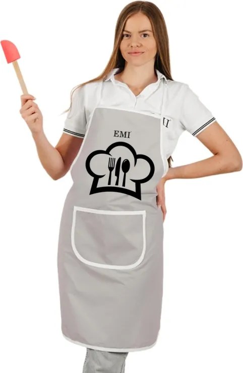 Kuchyňská zástěra Chef EMI, šedá