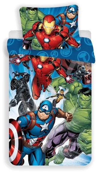 Jerry Fabrics povlečení bavlna Avengers Brands 02 140x200+70x90 cm