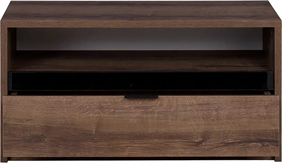 Předsíňová stěna DENVER mc | 136,5 cm | 4 díly | dub monastery/černá lesk