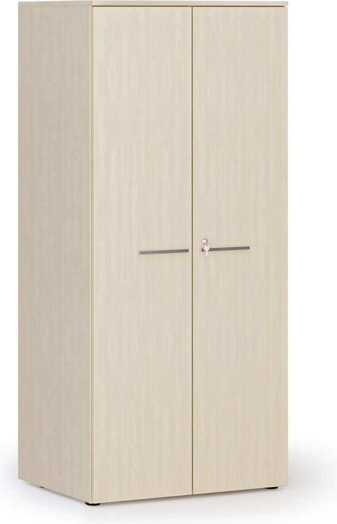Kancelářská policová skříň PRIMO WOOD s dveřmi, 1781 x 800 x 600 mm, bříza