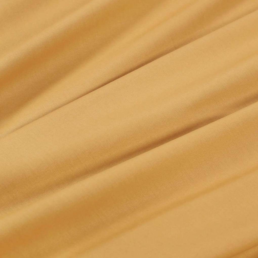 Goldea bavlněné ložní povlečení - hořčicové 150 x 200 a 50 x 60 cm