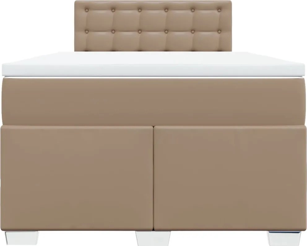 Box spring postel s matrací cappuccino 120x190 cm umělá kůže 3286115