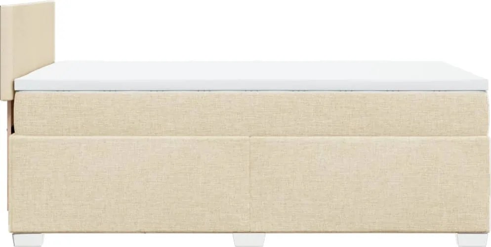 Box spring postel s matrací krémová 90x190 cm textil 3285741
