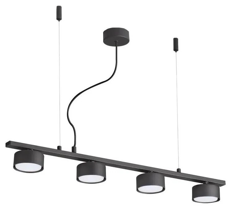 Ideal Lux - LED Lustr na lanku MINOR 4xGX53/9W/230V 75,5 cm černá