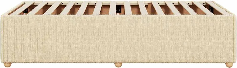 Rám postele bez matrací krémově 80x200 cm textil 3284898