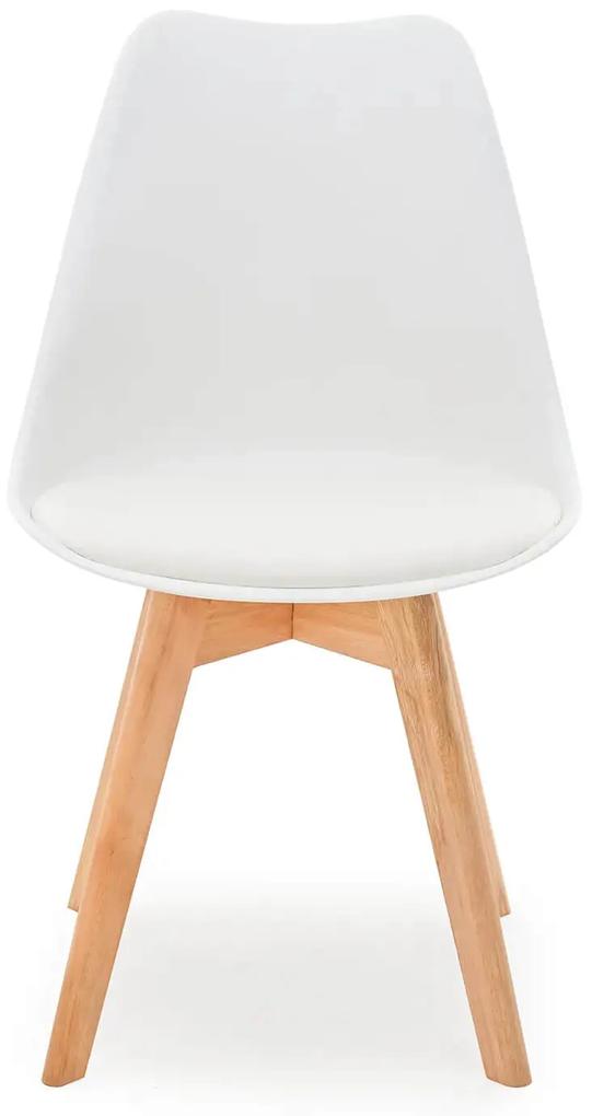 Čalouněné Skandinávská Židle RIO Bílý
