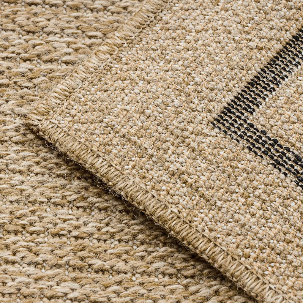 Dywany Łuszczów, Kusový koberec Spark 0687 beige/black, 160x220, béžová, chodba / předsíň