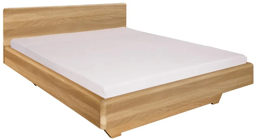 Drewmax LK210 140x200 cm dřevěná postel masiv dub dvojlůžko