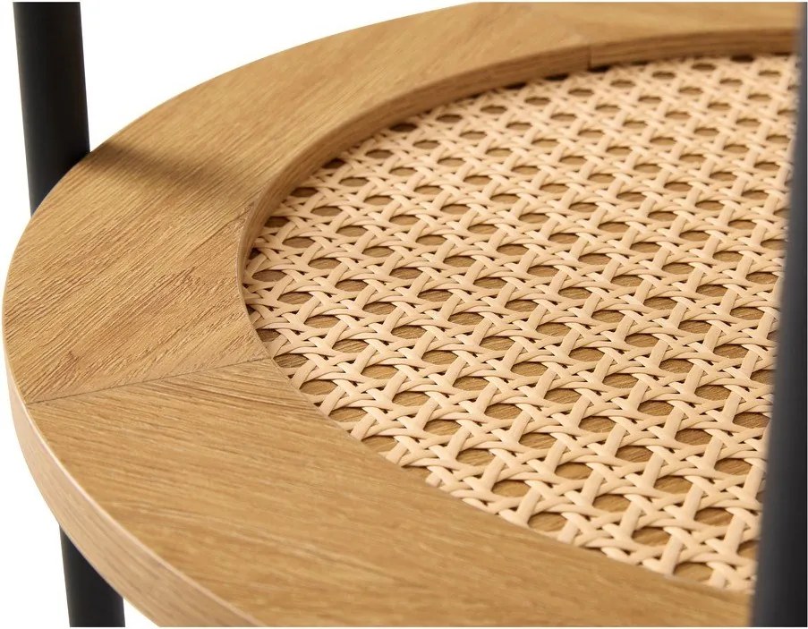 Kulatý odkládací stolek v dekoru dubu ø 50 cm Pensacola – Unique Furniture