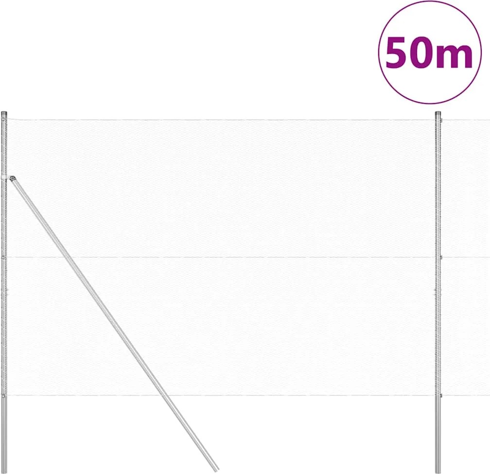 Hexagonální kotvení plotu 50 x 1,6 m Pozinkovaná ocel Stříbrná 3353006
