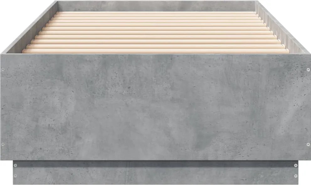 Rám postele betonově šedý 90 x 200 cm kompozitní dřevo 3209726