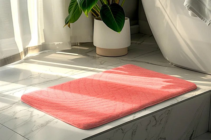 Ervi koupelnová předložka lososová Comfort, 1 set