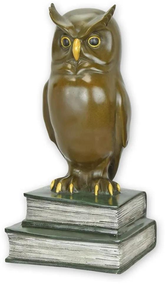 Bronzová socha - MOUDRÁ SOVA 2