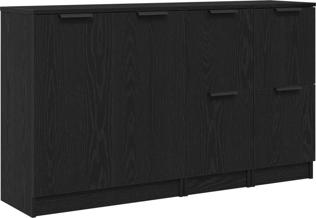 Servírovací skříň 3 ks Černý dub 120 x 30 x 70 cm 3332500